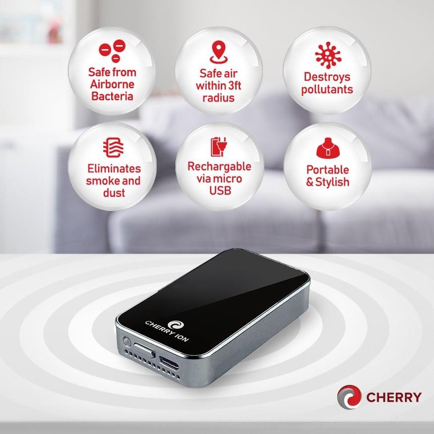 Cherry Ion Personal Wearable Air Purifier Urban Mom