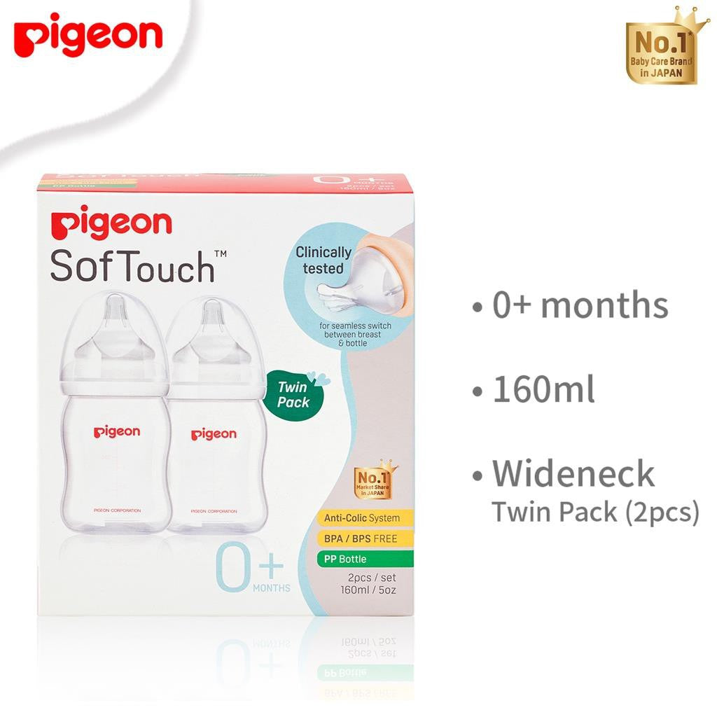 Pigeon WideNeck Version 3 PP Pro Feeding Bottle Twin pack – Urban Mom